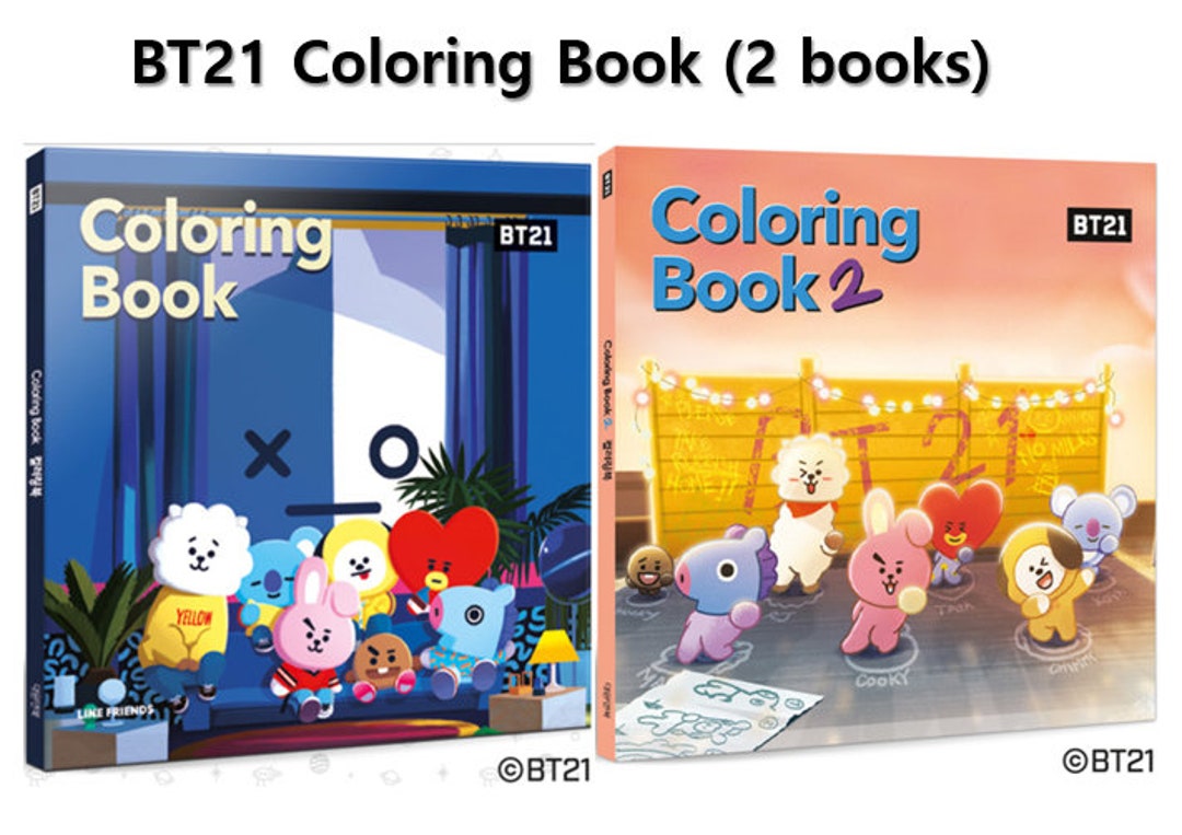 BT21 Coloring Book 1 Set 2 Books - Etsy