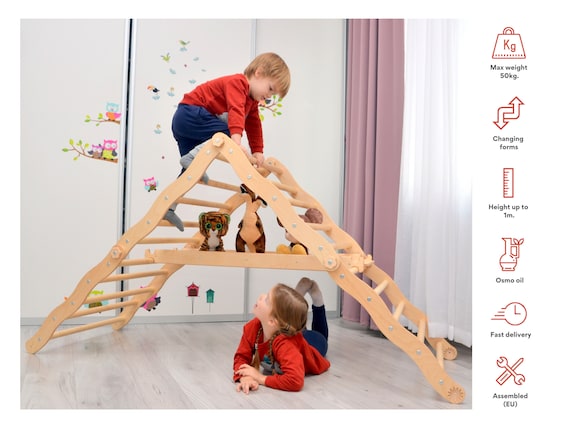 Set 2in1 Large Climbing Triangle Sliding Ramp / | Etsy