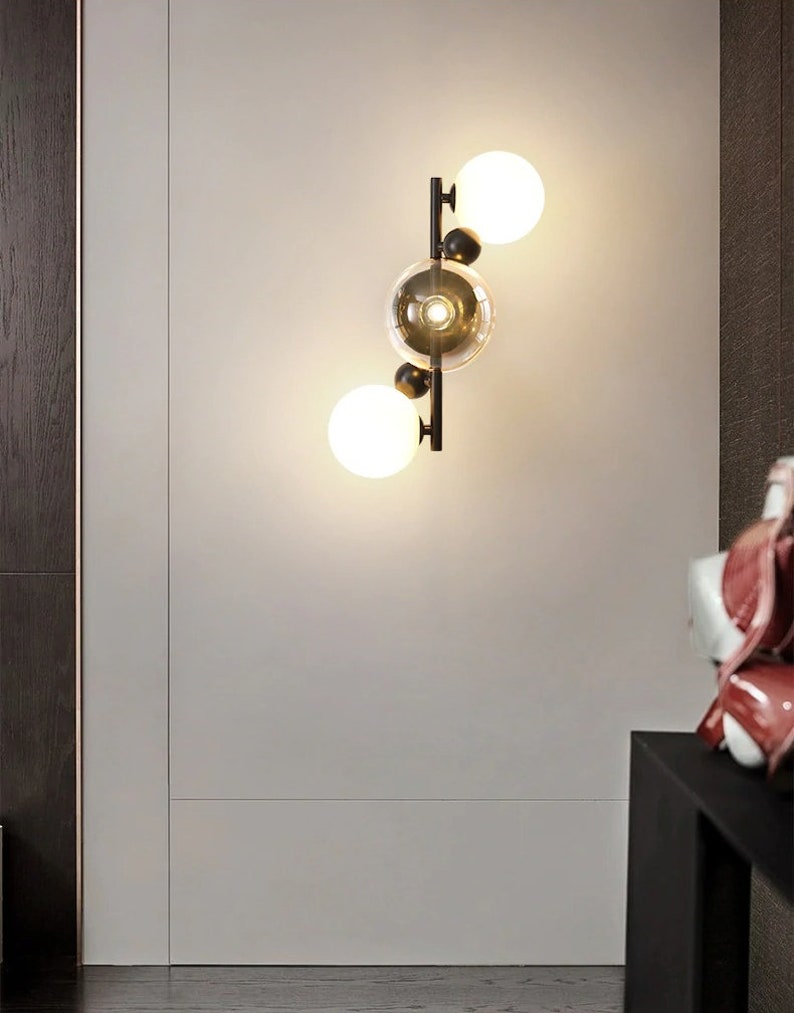 Wall Glass Light Wall Sconce Lighting Fixture Home Decor White | Etsy