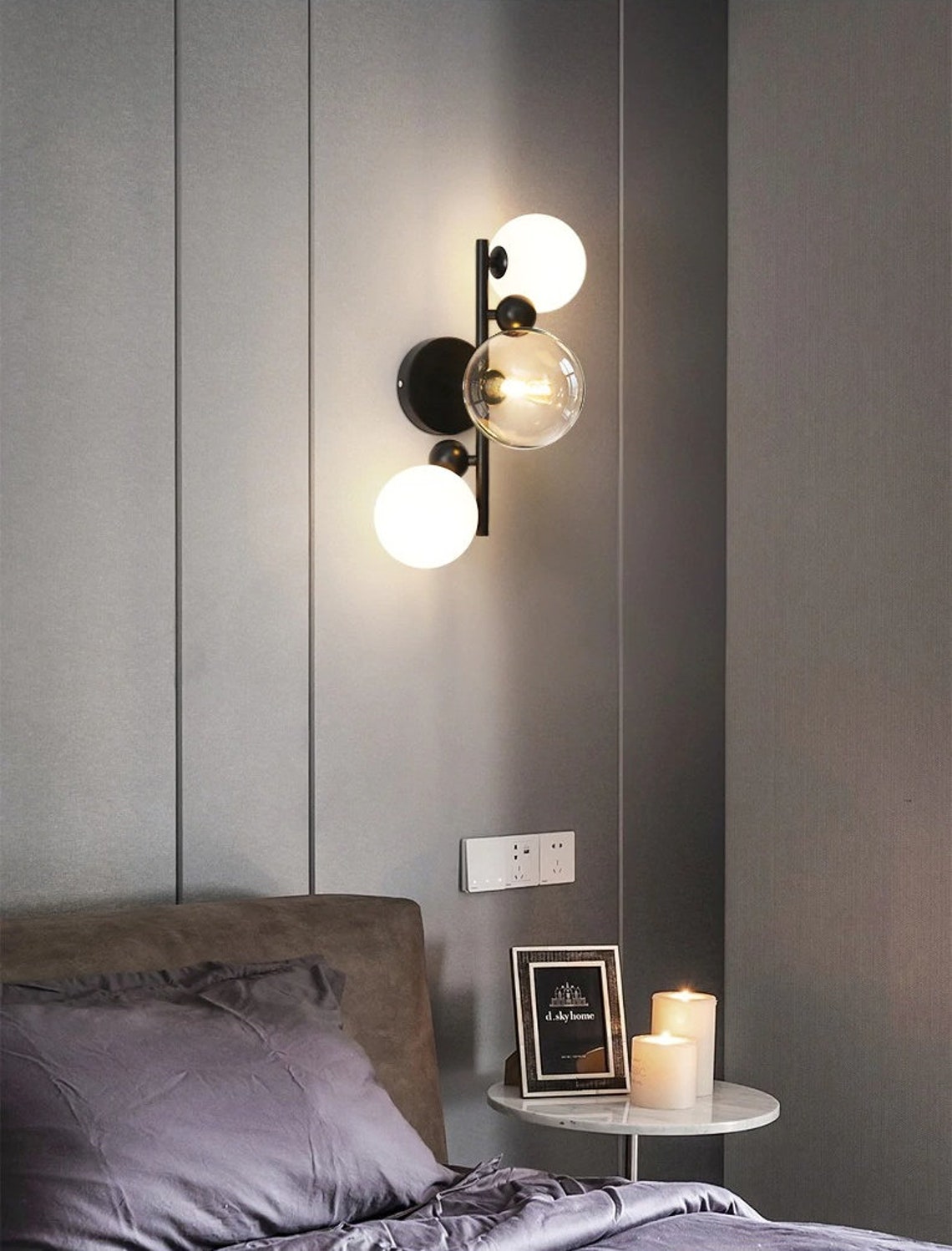 Wall Glass Light Wall Sconce Lighting Fixture Home Decor White | Etsy