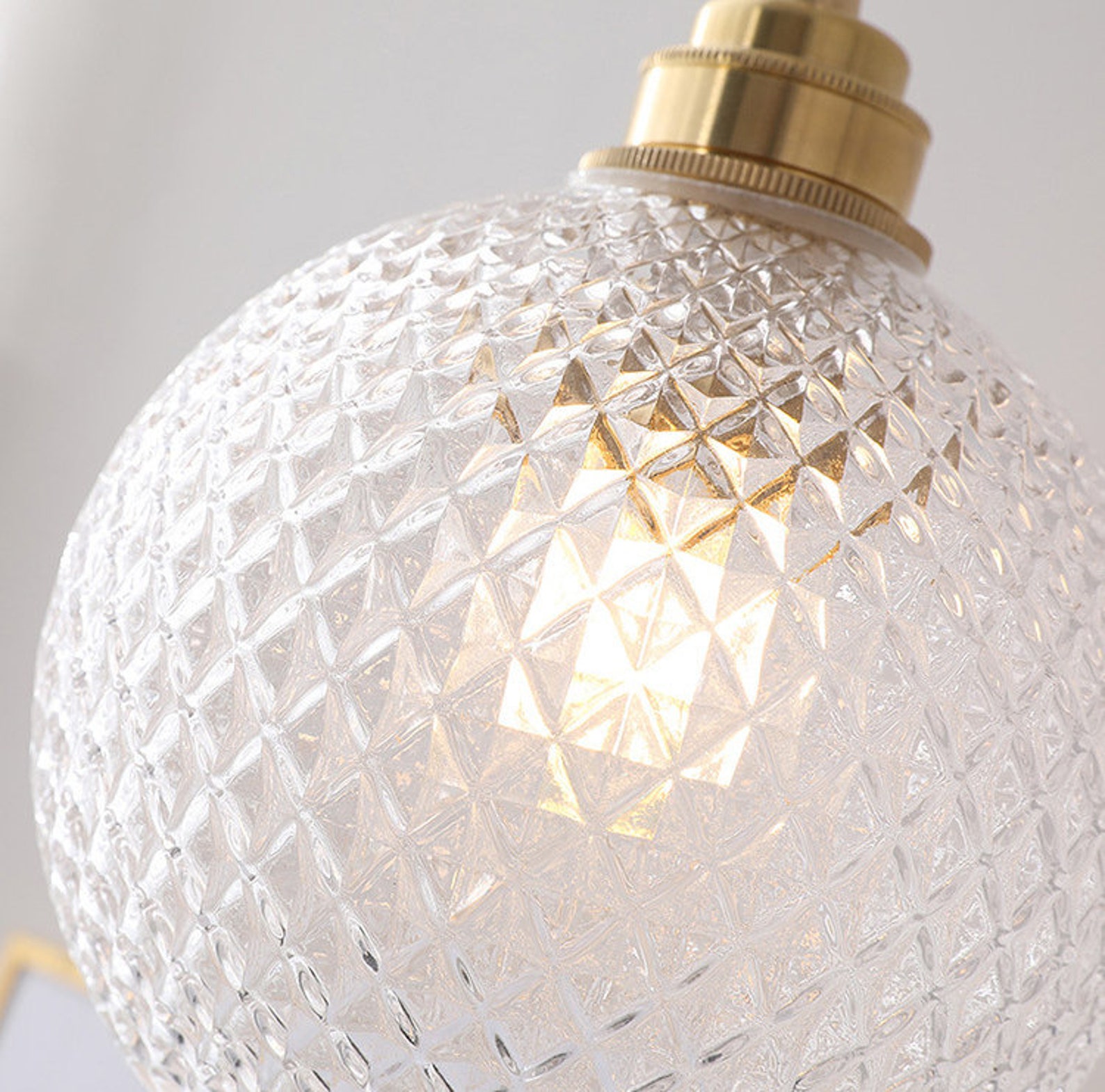 Clear Globe Ball Shape Glass Pendant Light Plug in Hanging - Etsy