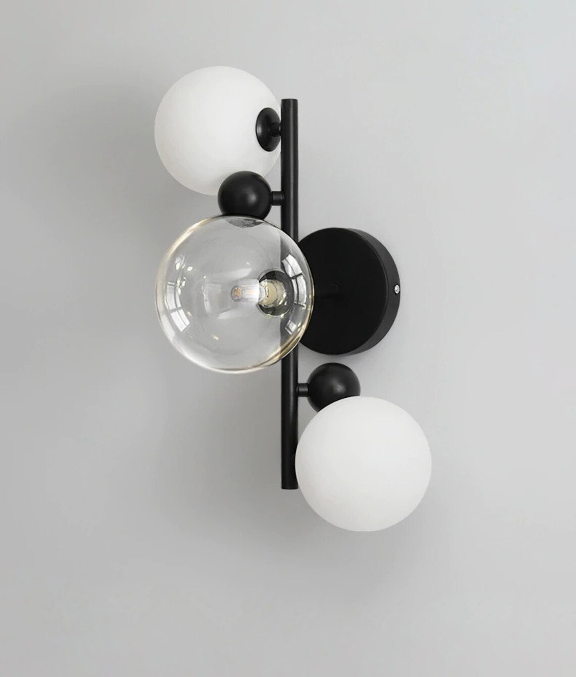 Wall Glass Light Wall Sconce Lighting Fixture Home Decor White | Etsy