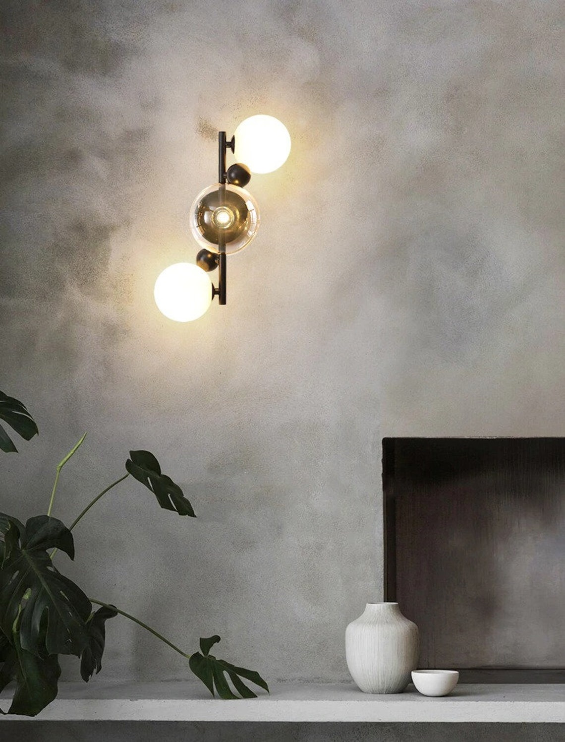 Wall Glass Light Wall Sconce Lighting Fixture Home Decor White | Etsy