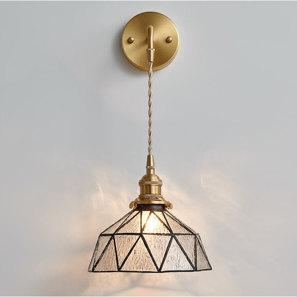 Stained Glass Wall Sconce - Etsy