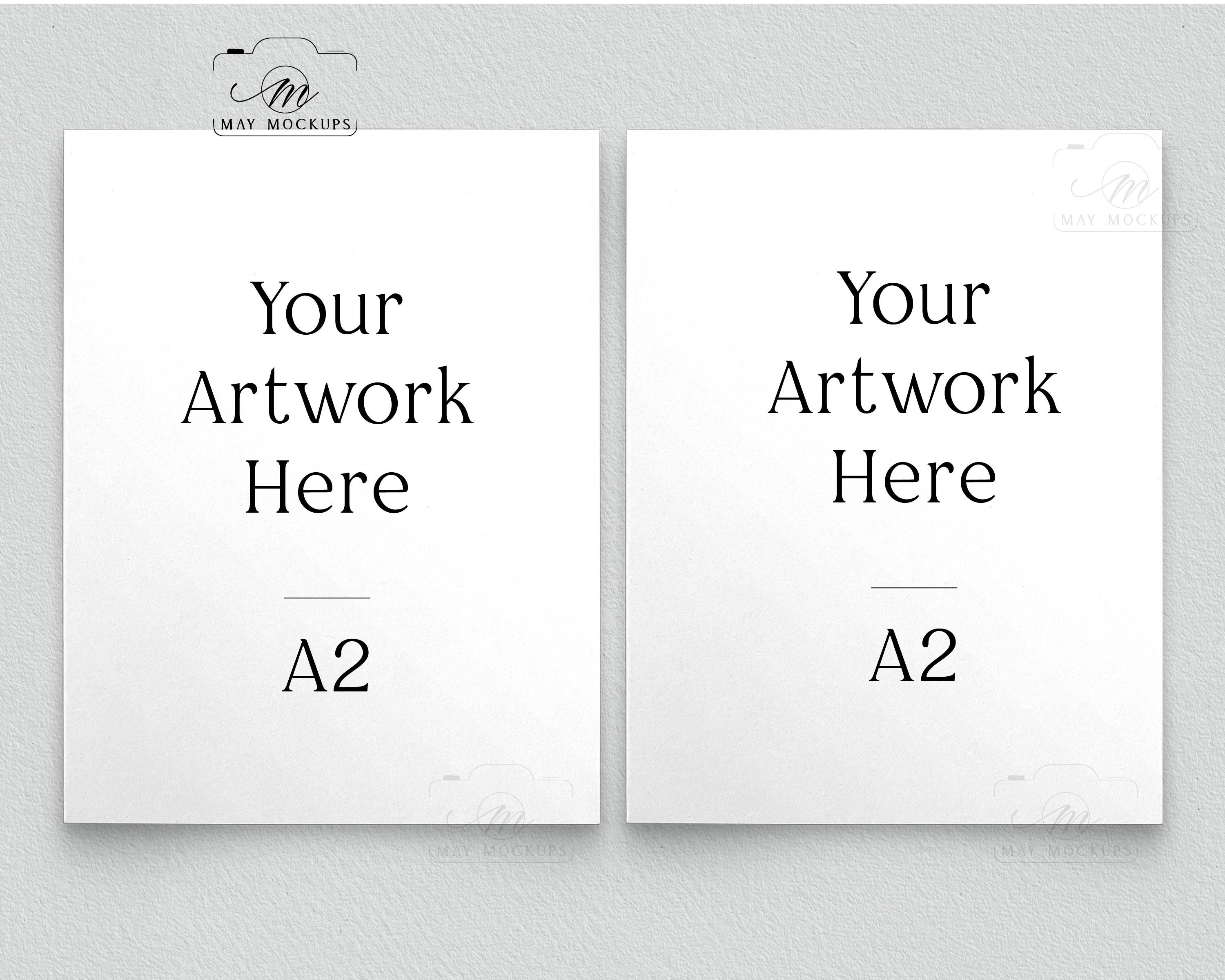 Double A2 Card Mockup, Blank A2 Card Mock-up for Instant JPEG Digital ...