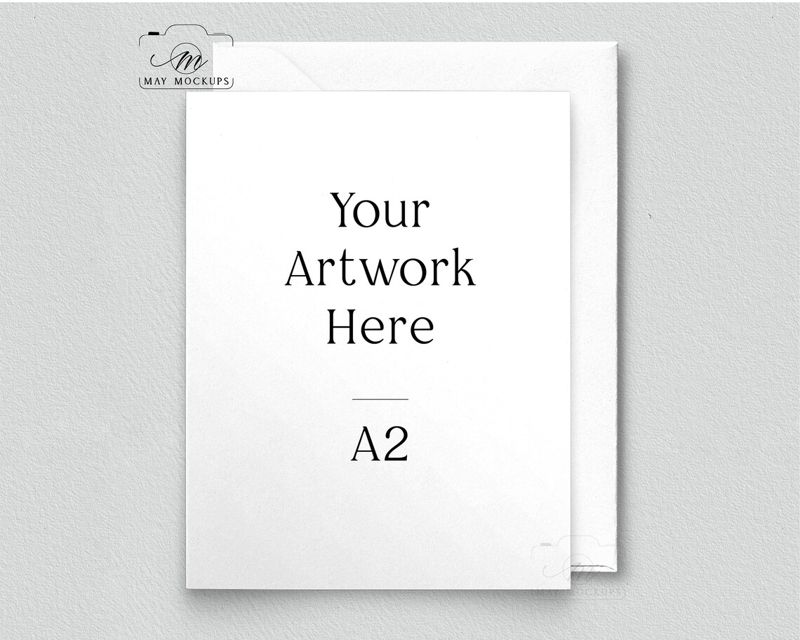 Mockup A2 Card, Vertical Greeting Card Mockup, A2 Card Mock-up for ...