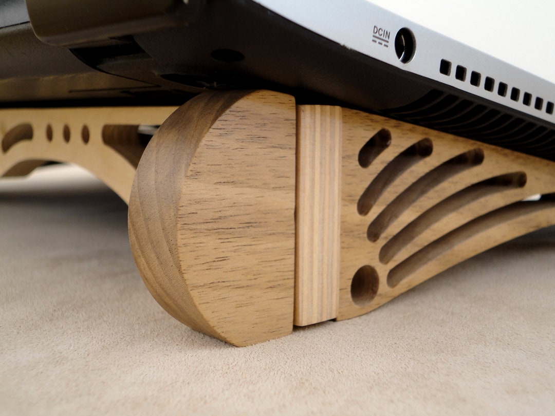 Solid Wood Walnut Laptop Stand for Desk. Oil and Wax Finish. 13-16 ...