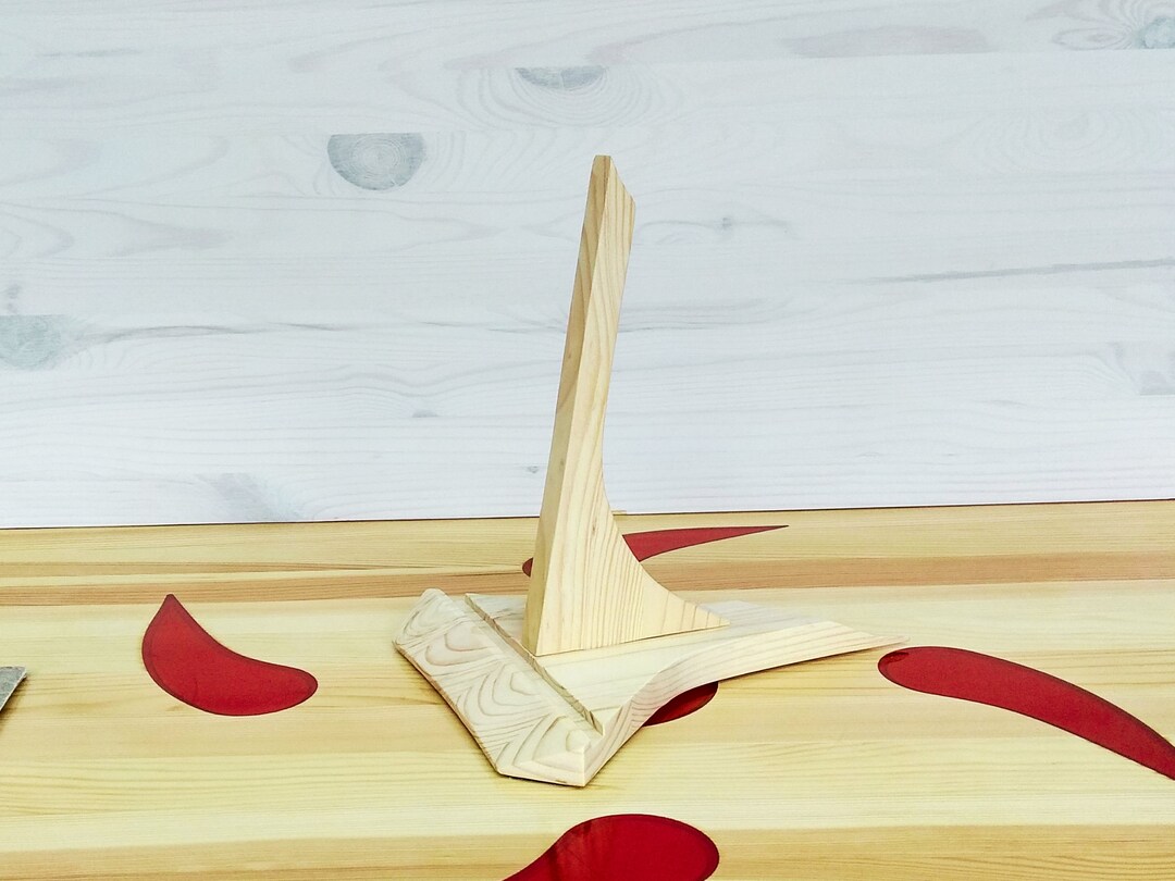 Now Playing Record Stand. Vinyl Record Holder Natural Wood Color. Sharp ...