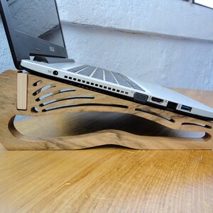 Solid Wood Walnut Laptop Stand for Desk. Oil and Wax Finish. 13-16 ...