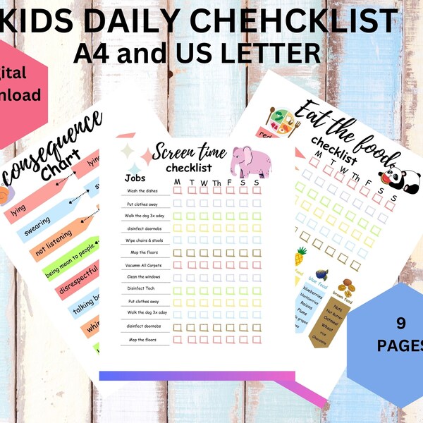 Daily Checklist Homeschool - Etsy