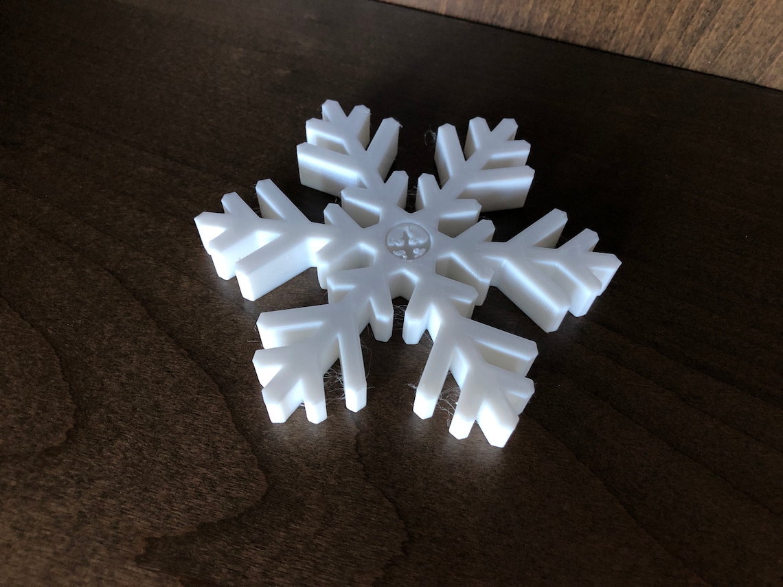 Snowflake Decor White 3d Printed Snowflake | Etsy