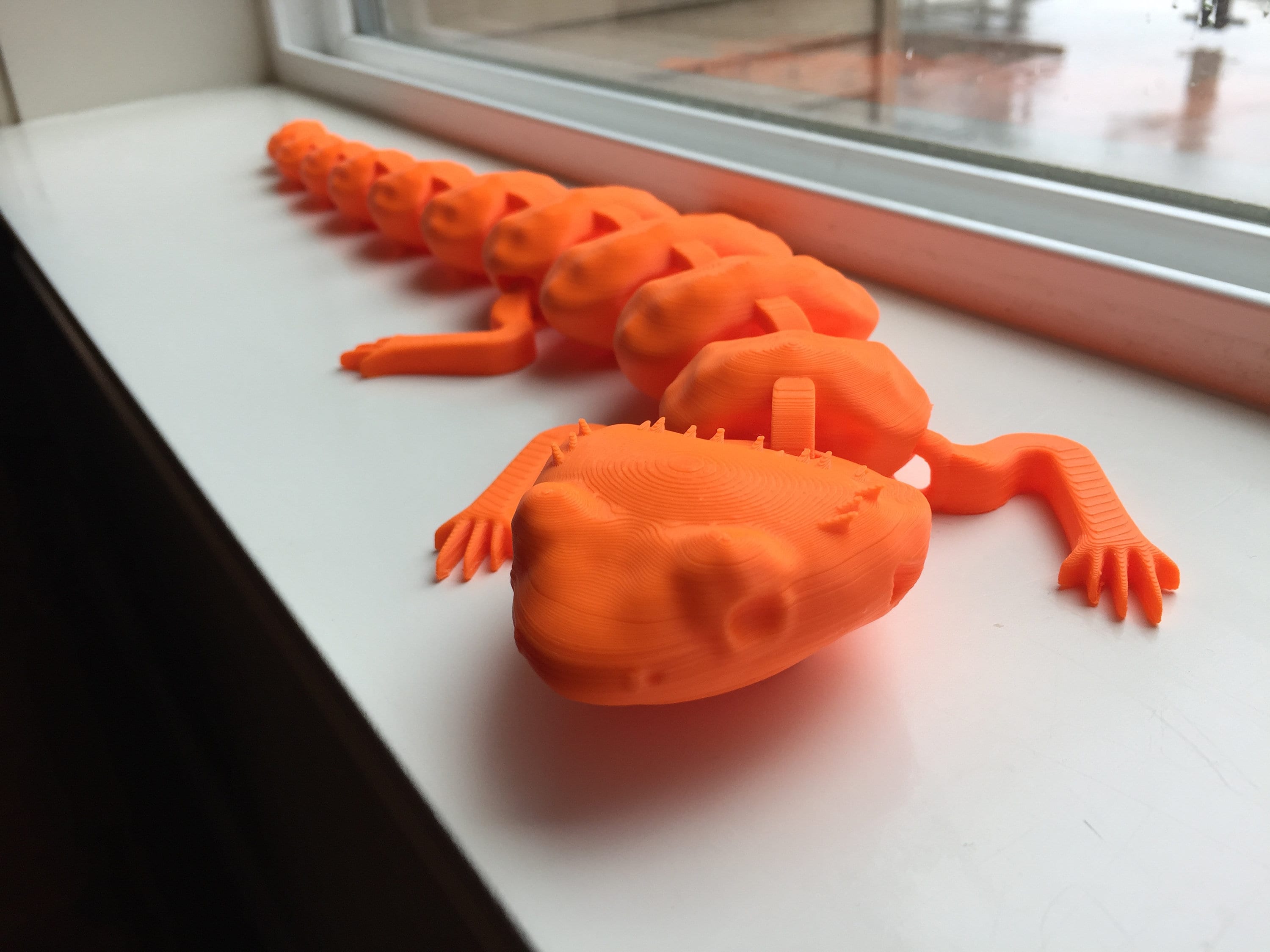 3D Printed Articulated Lizard Fidget Toy Based on Bearded | Etsy