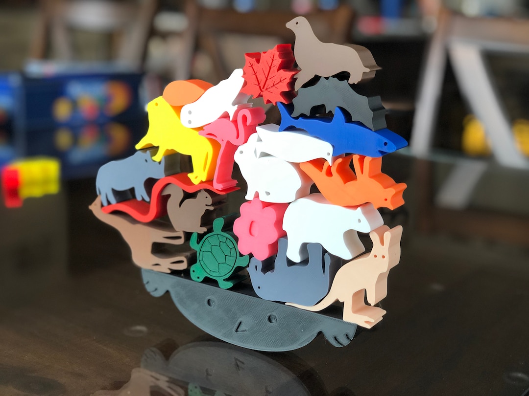 Wildlife Wobble - Balancing Game - Family Games - Etsy