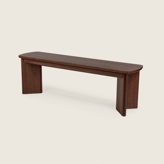 Solid Wood Bench Oak Walnut Entryway Dining Bench Modern Farmhouse Scandinavian Style VAIL BENCH Etsy