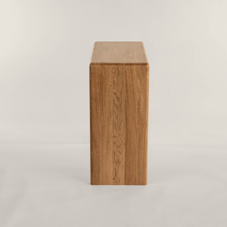 Waterfall Entryway Console Table Made of Solid Wood Modern - Etsy