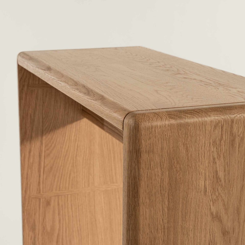 Waterfall Entryway Console Table Made of Solid Wood Modern - Etsy