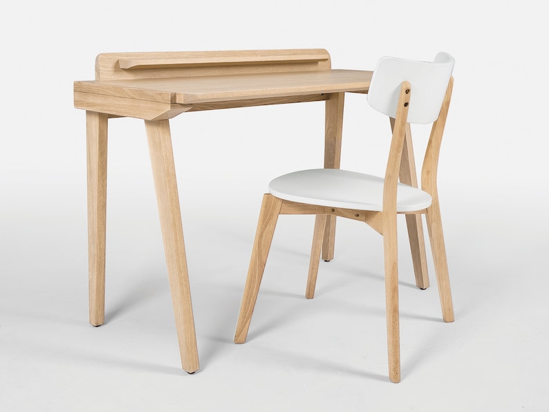 Small Desk | Writing Desk for Home Office | Wood Computer Desk | Mid ...