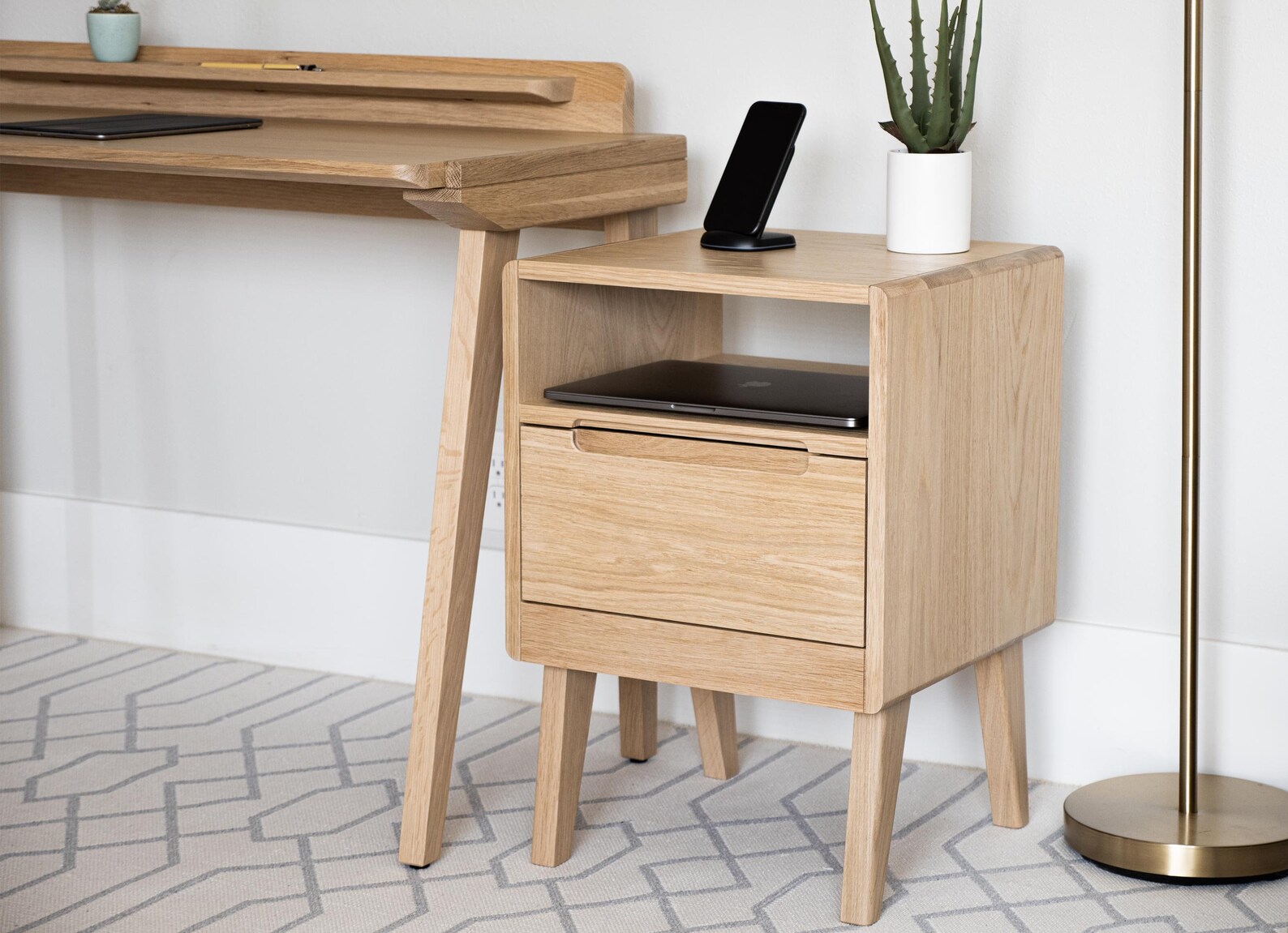 Small Desk | Writing Desk for Home Office | Wood Computer Desk | Mid ...