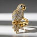 Cockatoo Parrot Bird Ring, Round Cut Moissanite Ring, Split Shank Bird ...