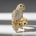 Cockatoo Parrot Bird Ring, Round Cut Moissanite Ring, Split Shank Bird ...
