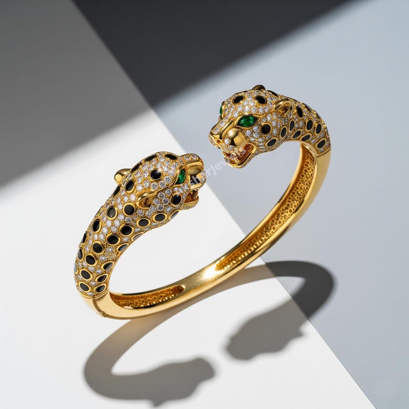 Diamond Panther Bangle - Etsy