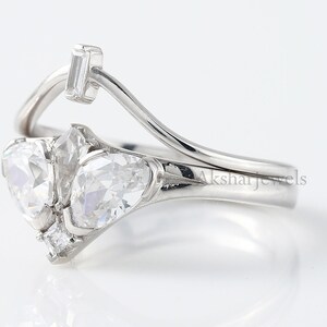 Fancy Shape Ring, Trilliant & Tapered Baguette Cut Moissanite ...