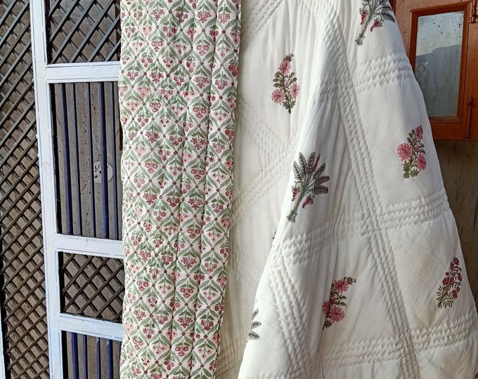 Handmade Colorful Quilt With Hand Stitched Art 100% Cotton - Etsy