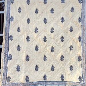 Jaipuri Hand Block Print Quilt Handmade Cotton Bedding Quilt Indian ...
