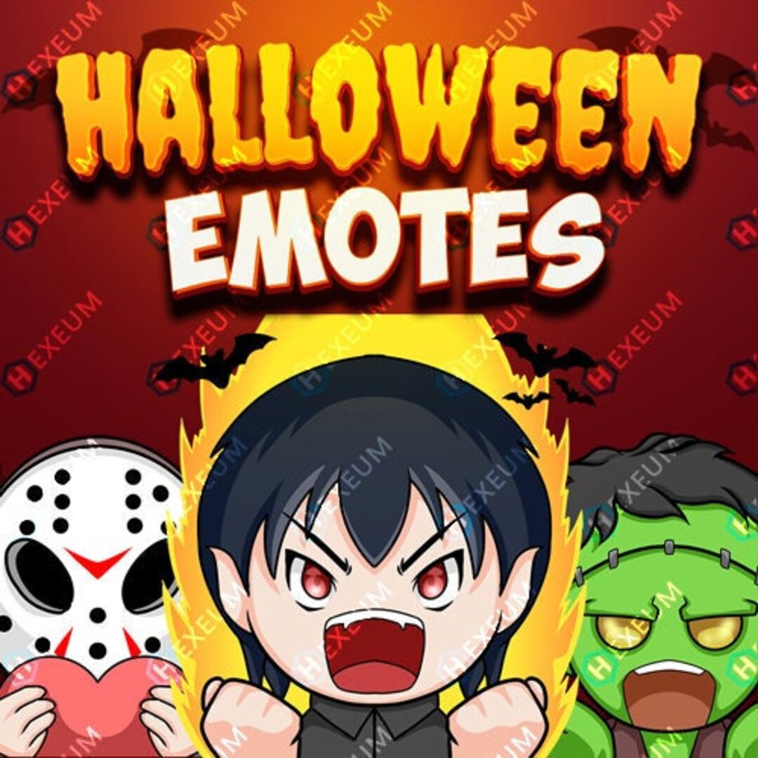 Halloween Emotes | Spooky Custom Twitch Emotes Pack - Etsy