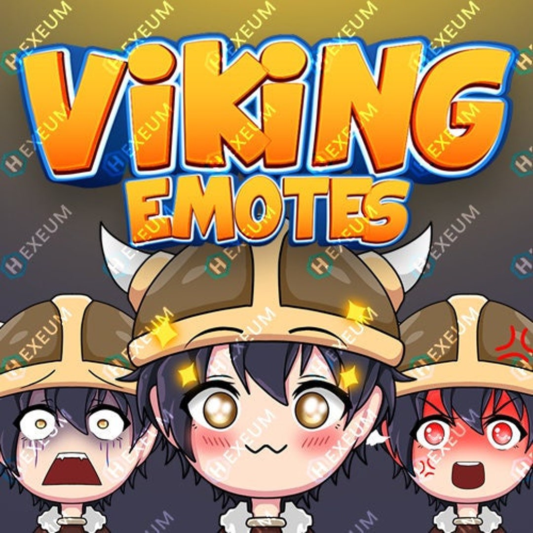 Viking Emotes | Cute Custom Twitch Emotes Pack - Etsy UK