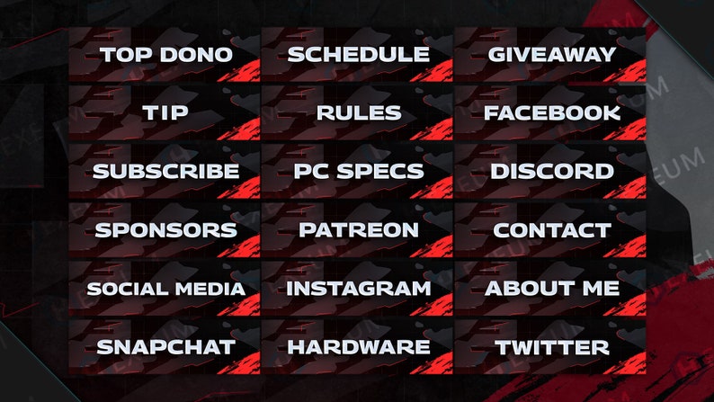 Japanese Red Animated OBS Overlay Package - Etsy