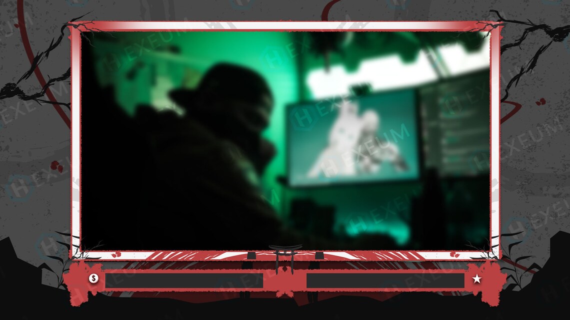 White and Red Japanese Samurai Animated OBS Overlay Package - Etsy