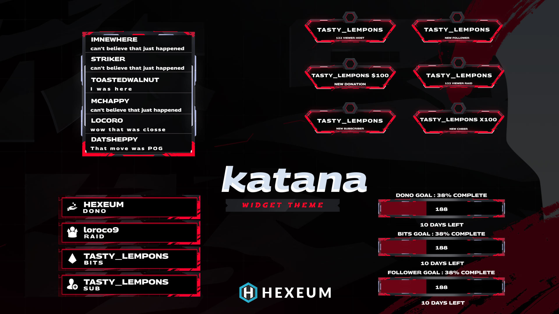 Japanese Red Animated OBS Overlay Package - Etsy