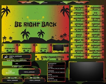 Twitch Overlay Reggae - Etsy