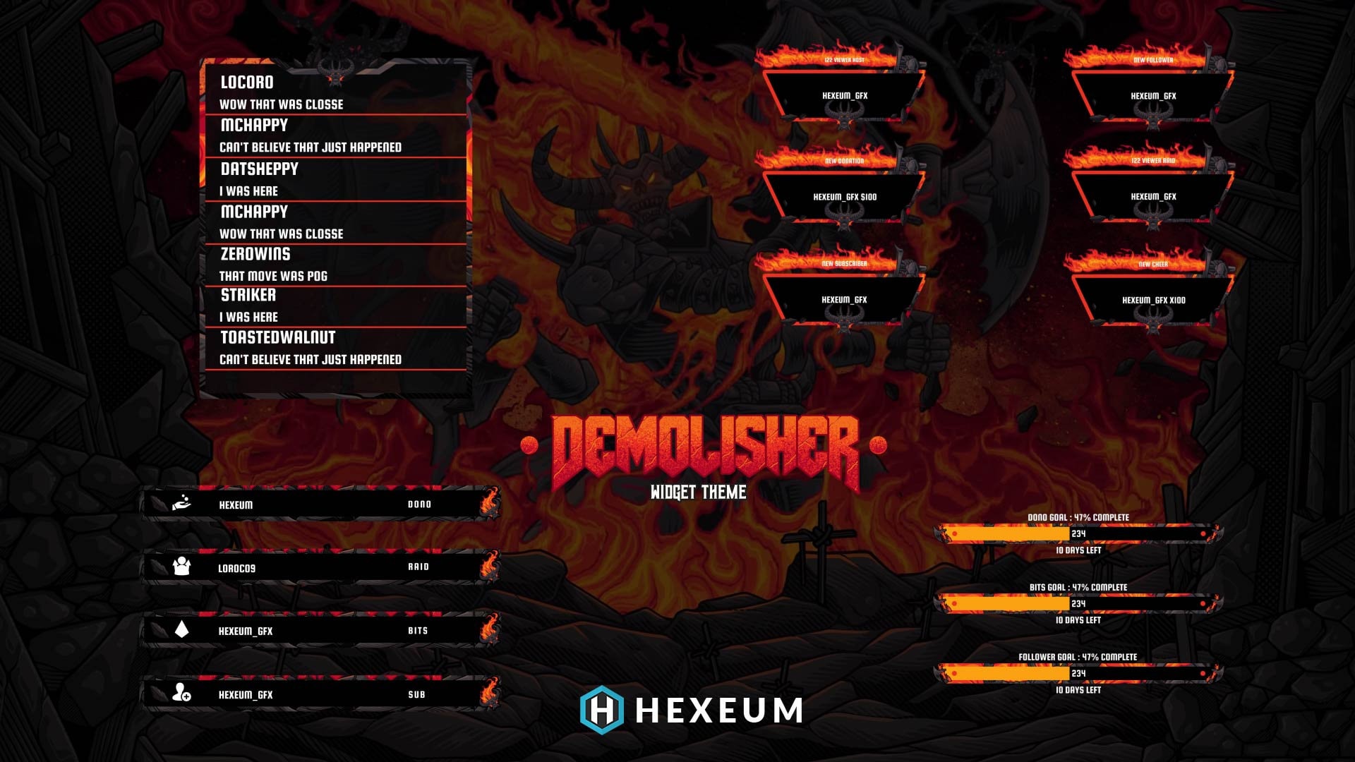 Heavy Metal Twitch Overlay Package for Obs/fire/dark Souls/diablo ...