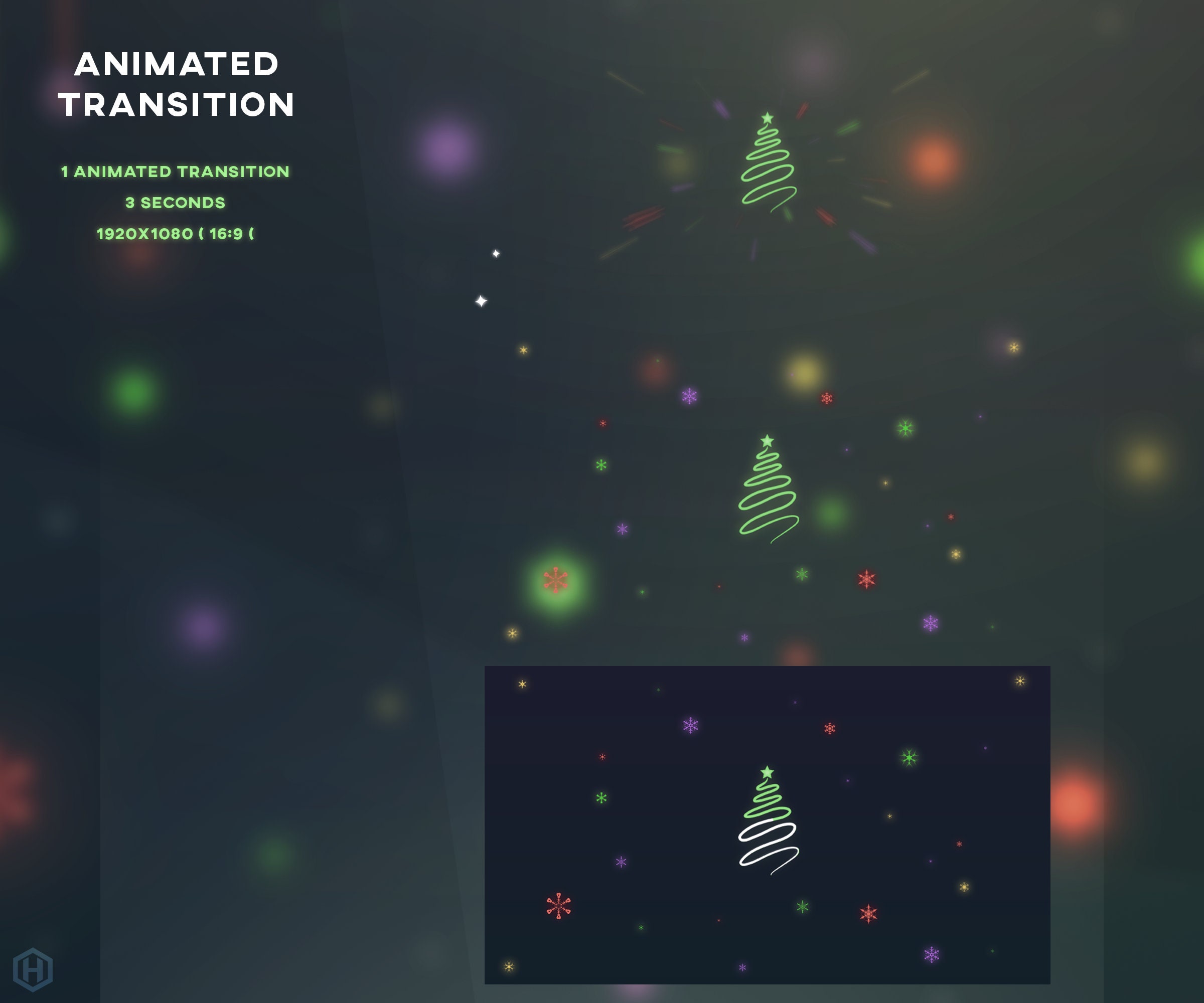 Neon Christmas Stream Package/transition/panels/twitch Set/stream ...
