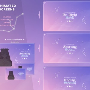 Vtuber Constellation Stream Package/transition/stream Overlay/twitch ...