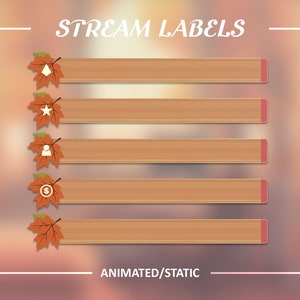 Cozy Autumn Stream Package/transition/stream Overlay/twitch Set/fall ...