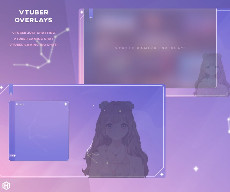 Vtuber Constellation Stream Package/transition/stream Overlay/twitch ...