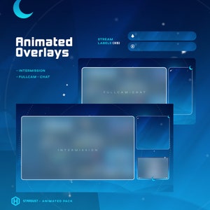 Night Skies Animated Stream Package/transition/stream Overlay/panels ...