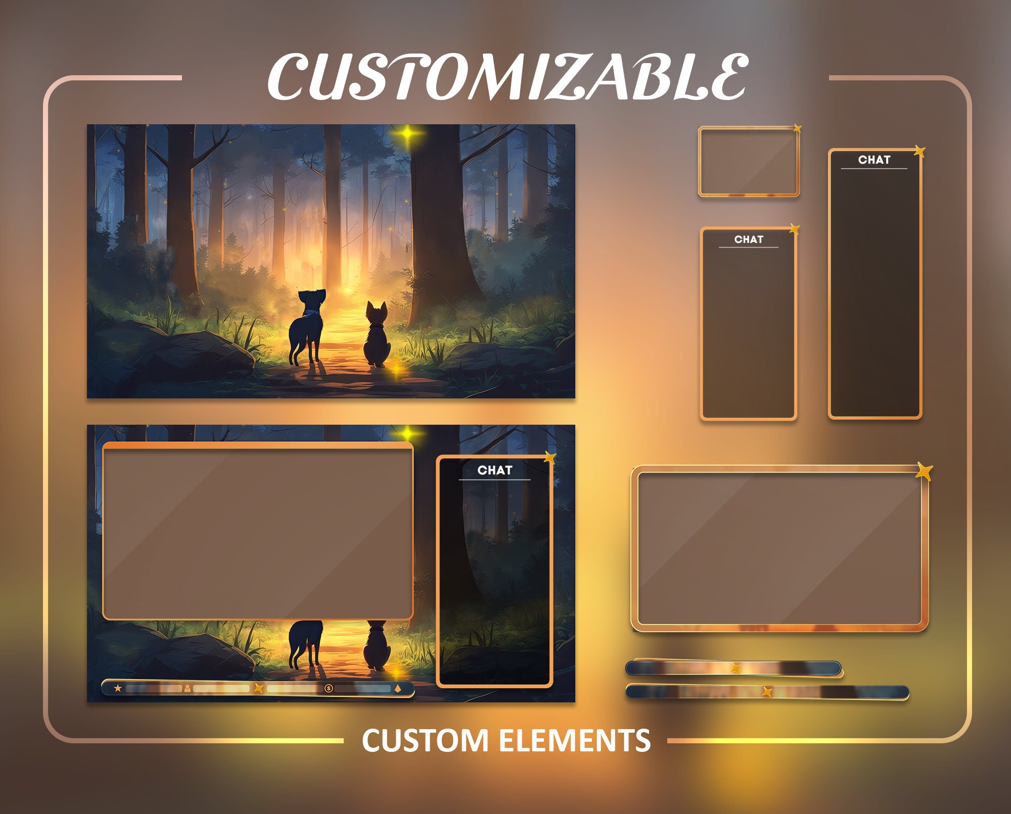 Enchanted Cosy Stream Package/cosy/lofi/twitch Set/twitch Overlay/cute ...