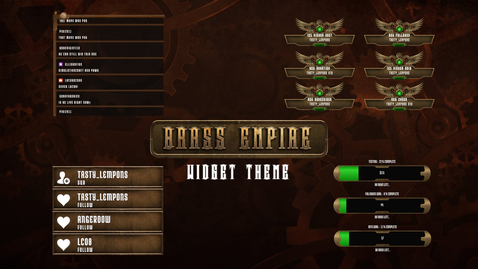 Steampunk Animated Twitch Overlay for Obs/fantasy/gold/industrial/metal ...