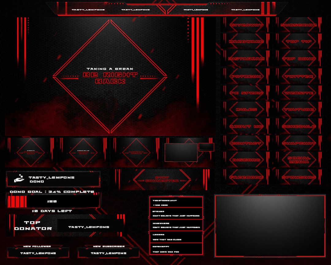 Apex Legends Twitch Overlay Package for OBS /panels/webcam/esports ...