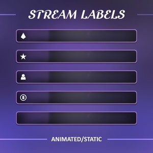 Purple Night Animated Stream Package/transition/stream Overlay/panels ...