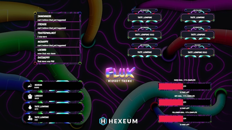 RGB Twitch Overlay Package : Webcam, Screens, Panels, Alerts ...