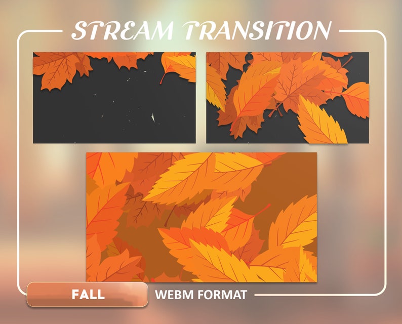 Cozy Autumn Stream Package/transition/stream Overlay/twitch Set/fall ...
