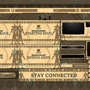 Ancient Egypt Twitch Overlay Package for Obs/aesthetic/fantasy/vtuber ...