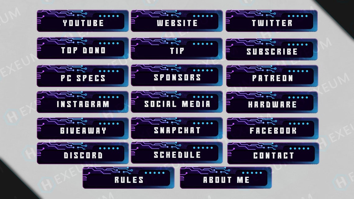 Neon Cyberpunk Twitch Overlay Package for - Etsy