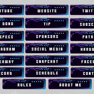 Neon Cyberpunk Twitch Overlay Package for Obs/tech/futuristic/purple ...