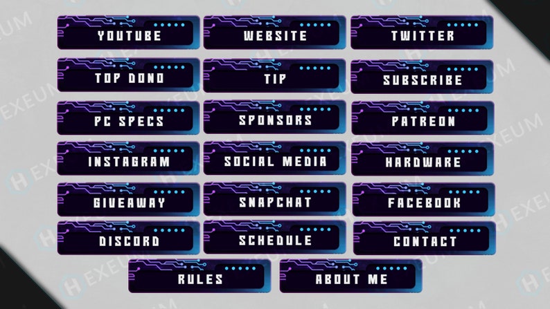 Neon Cyberpunk Twitch Overlay Package for - Etsy